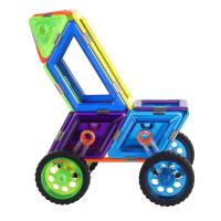China 70-Piece Magnetic Tile Building Set with 35 Accessories and 6 Wheel Components for STEM Educational Play for sale