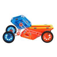 China 70-Piece Magnetic Tile Building Set with 35 Accessories and 6 Wheel Components for STEM Educational Play for sale