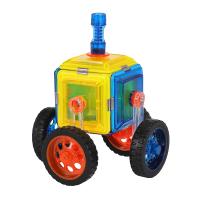 China 70-Piece Magnetic Tile Building Set with 35 Accessories and 6 Wheel Components for STEM Educational Play for sale