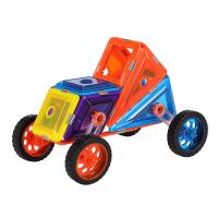 China 70-Piece Magnetic Tile Building Set with 35 Accessories and 6 Wheel Components for STEM Educational Play for sale