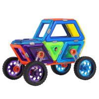 China 70-Piece Magnetic Tile Building Set with 35 Accessories and 6 Wheel Components for STEM Educational Play for sale