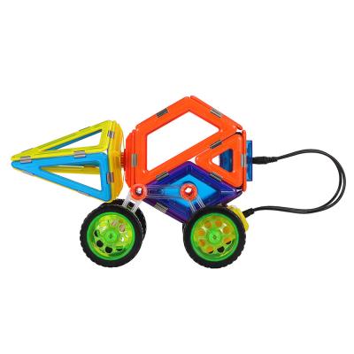 China Magnetic Childrens Blocks Locomotive Diamond Car Toy with Remote Control - Educational STEM Building Set for sale