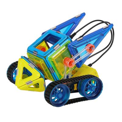 China Educational Magnetic Tiles Remote Control Car Set with 10m Range for Children Ages 3-8 - STEM Building Toy for sale