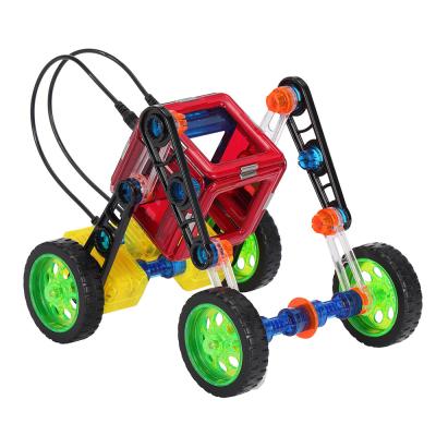 China Magnetic Building Blocks Car Pathfinder Assembly Kit with Remote Control - 3D Creative Design OEM Customizable for sale