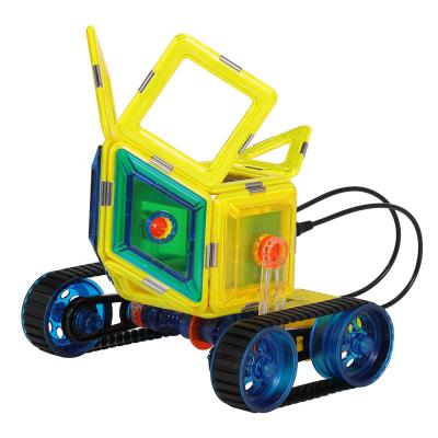 China Magnetic Tiles Remote Control Car with 3D Building Blocks - Little Rabbit Design Educational STEM Toy for Ages 3+ for sale