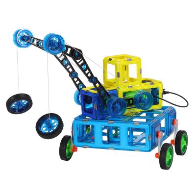 China Remote Control Locomotive Crane Magnetic Building Toy with Wireless Operation and STEM Educational Features for Children for sale
