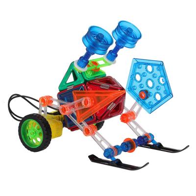 China Colorful Plastic Magnetic Tiles Remote Control Car with Building Blocks for Children's Creative Play for sale