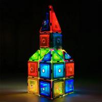 China Tower Shapes Magnetic Blocks Set with Strong Neodymium Magnets for Building and Educational Construction for sale
