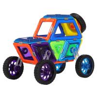 China Jeep-Shaped Magnetic Building Block Accessories with Wheels - ABS Plastic Construction for Magnetic Tile Systems for sale