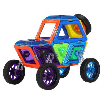 China Jeep-Shaped Magnetic Building Block Accessories with Wheels - ABS Plastic Construction for Magnetic Tile Systems for sale