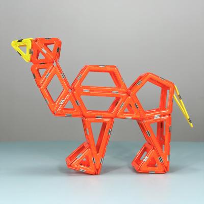 China Educational Camel Animal Model Magnetic Tiles DIY Assembly Toy with Geometric Shapes for STEM Learning for sale