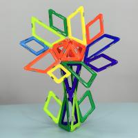 China Colorful Flowers Magnetic Geometric Building Tiles for Kids Age 3+ with Multiple Shapes and Educational Benefits for sale