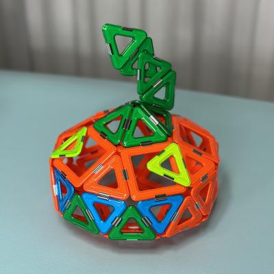 China Magnetic Tile Building Set 100pcs Animal Plant Shapes Wansheng Pumpkin Educational Toy for sale