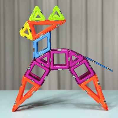 China Colorful Children Magnetic Building Tiles Sika Deer Structure - Educational STEM Toy with Multiple Geometric Shapes for Creative Animal and Plant Designs for sale