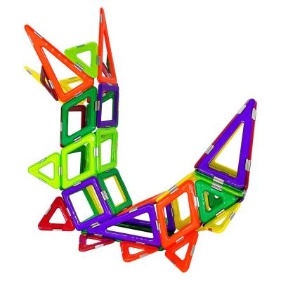 China Magnetic Tile Assembly Giant Monster Sandworm 3D Building Set 120 Pieces Animal Plant Shapes for sale