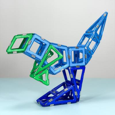 China Educational Magnetic Building Blocks Velociraptor 3D Structure with Multiple Geometric Shapes for Ages 3-8 Years for sale