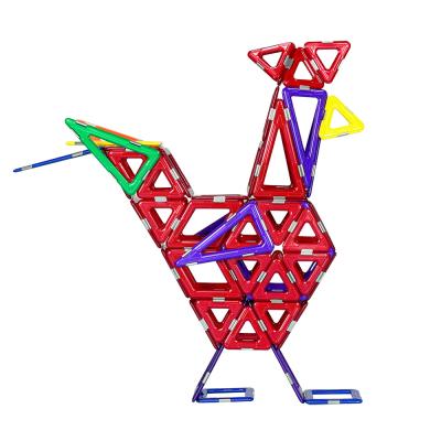 China Colorful Rooster Magnetic Tiles Building Blocks - 30+ Piece Educational STEM Toy for Creative Learning for sale