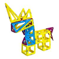 China Unicorn Animal Magnetic Tiles Building Blocks Educational Toy for Kids 3+ Years with Geometric Shapes for sale