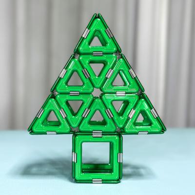 China 3D Magnetic Building Tiles Puzzle Toy with 65+ Geometric Shapes for Kids Christmas Tree and Animal Designs for sale