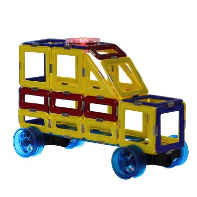 China Strong Magnetic Construction Blocks Ambulance Educational Toy with CE Certificate - 65+ Pieces STEM Building Set for sale