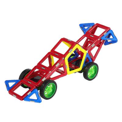 China STEM Magnetic Blocks Speed Racer Car Toys 48pcs Educational Building Set for Kids for sale