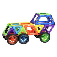 China Magnetic Tile Construction Toy - Extended Jeep Vehicle with 30+ Building Blocks for Creative Play for sale