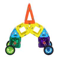 China 3D Construction Magnetic Tiles Car Building Blocks STEM Toys with OEM ODM Services - 65+ Piece Sets for Transportation Vehicles for sale