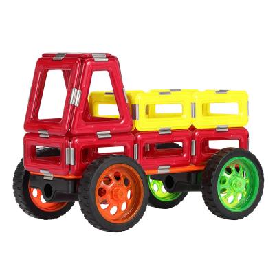 China DIY Magnetic Tiles Minivan Vehicle Construction Set - STEM Educational Building Blocks for Creative Transportation Toys for sale