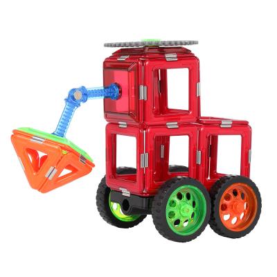 China Intelligent Creative Magnetic Tiles Mine Destruction Vehicle Construction Toy - 65+ Piece Educational Building Set for sale
