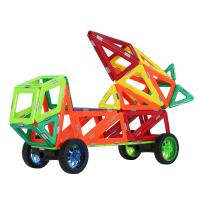 China MAGFX Magnetic Building Blocks Missile Launch Vehicle Set with 65+ Pieces for Kids STEM Education for sale