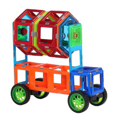 China Educational Magnetic Blocks Fuel Tanker Truck 3D Construction Set with Magnetic Tiles for STEM Learning for sale