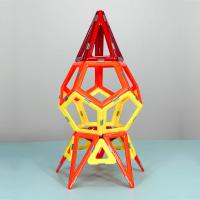 China Mecha Rocket Launcher 3D Magnetic Building Blocks - 650 Piece Geometric Tile Construction Set for sale