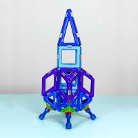 China Magnetic Tile Building Block Puzzle Toy with Mecha Robot and Small Rocket Designs for STEM Education for sale