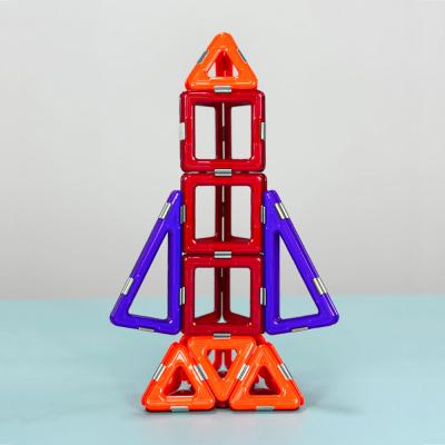 China Little Rocket Magnetic Science Tiles Building Set - 65+ Piece Multicolored STEM Educational Toy with DIY Assembly for sale