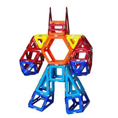 China Science Future Theme Magnetic Building Blocks Mecha Robot Toy - 56-Piece Set for Ages 6+ with STEM Learning for sale