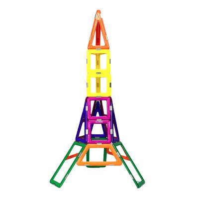 China Colorful Iron Tower Shapes Magnetic Construction Toys 3D Magnetic Building Blocks STEM Educational Set for sale