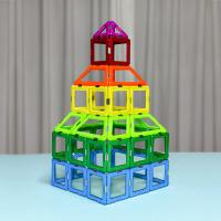 China Magnetic Construction Toys Rainbow Castle Building Blocks Set - 3-8 Years STEM Educational Play with Multiple Shapes for sale