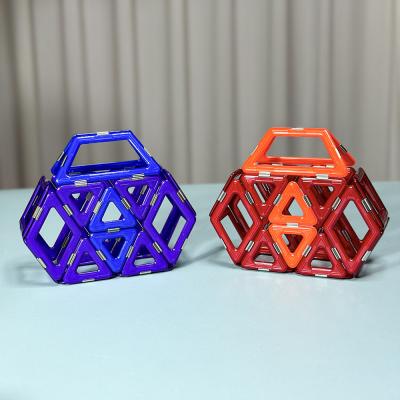 China DIY 3D Magnetic Building Blocks for Kids - Creative Educational Toy with Multiple Geometric Shapes and Strong Magnets for sale