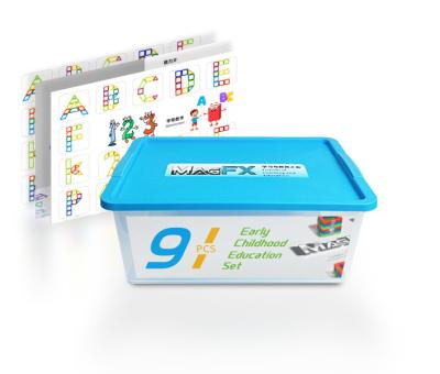 China 70-Piece Geometric Magnetic Building Blocks Set with 15 Shapes - Educational Cognitive Toy for Early Childhood Development for sale