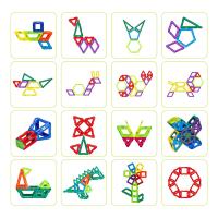 China 70-Piece Geometric Magnetic Building Blocks Set with 15 Shapes - Educational Cognitive Toy for Early Childhood Development for sale