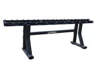 China Silver Black Steel Single Tier Dumbbell Rack Bench Weight Machine for sale
