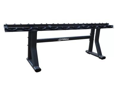 China Silver Black Steel Single Tier Dumbbell Rack Bench Weight Machine for sale