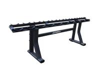 China Silver Black Steel Single Tier Dumbbell Rack Bench Weight Machine for sale