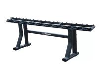 China Silver Black Steel Single Tier Dumbbell Rack Bench Weight Machine for sale