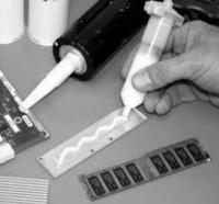 China TIS580-12 Thermal Conductive Silicone Adhesive 1.2W/mK with 5000 cps Viscosity for Electronics for sale