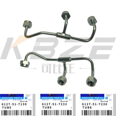 China CAMSHAFT OIL PIPE 6127-51-7130 KOMATSU S6D155-4 ENGINE 6127-51-7232 6127-51-7230 FOR D155A for sale