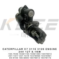 China 6V-5720 106-8559 CAT C7 3116 3126 ENGINE 24V 12T 8.1KW STARTER MOTOR 104-7040 10461153 10461395 207-1517 207-1519 FOR E320 E322 E325 EXCAVATOR for sale