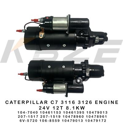 China 6V-5720 106-8559 CAT C7 3116 3126 ENGINE 24V 12T 8.1KW STARTER MOTOR 104-7040 10461153 10461395 207-1517 207-1519 FOR E320 E322 E325 EXCAVATOR for sale