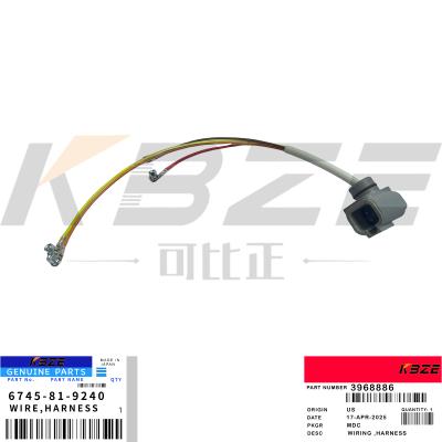 China 6745-81-9240 6745-81-9210 KOMATSU SAA6D114E-3 3968886 INJECTOR WIRING FOR PC300-8 PC300-8MO WA430 for sale