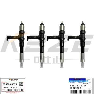 China KBZE 6251-11-3100 KOMATSU SAA6D125E-5 ENGINE 095000-6070 INJECTOR ASS'Y FOR PC400-8 PC450-8 EXCAVATOR for sale